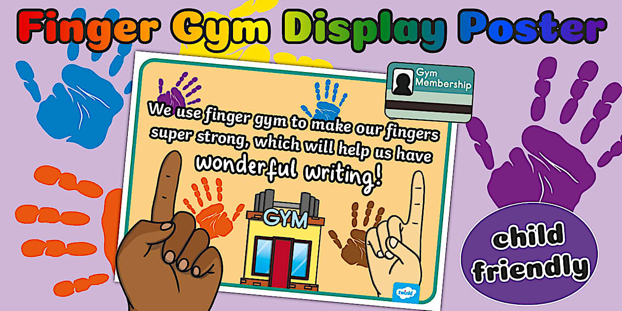 👉 Finger Gym Display Poster