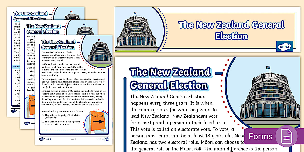 NZ General Election Reading and Comprehension