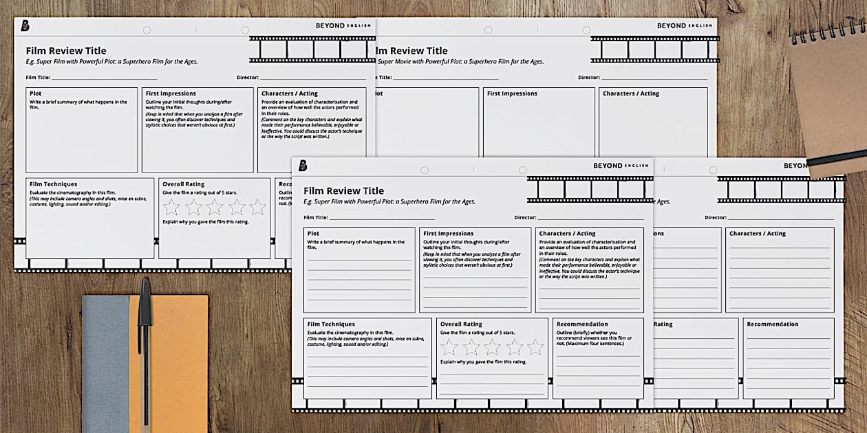Write a Film Review! Template (teacher made) - Twinkl