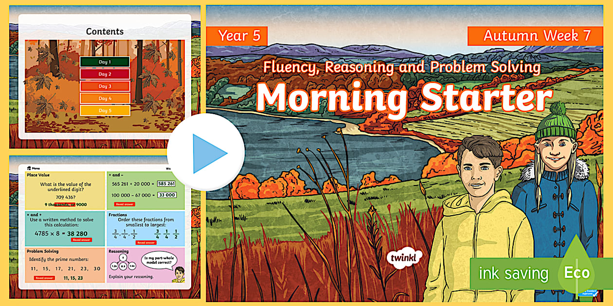 Year 5 Fluency, Reasoning and Problem Solving Autumn Morning Starter
