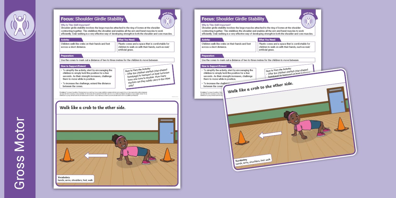 Gross Motor Continuous Provision Activity: Crab Walking