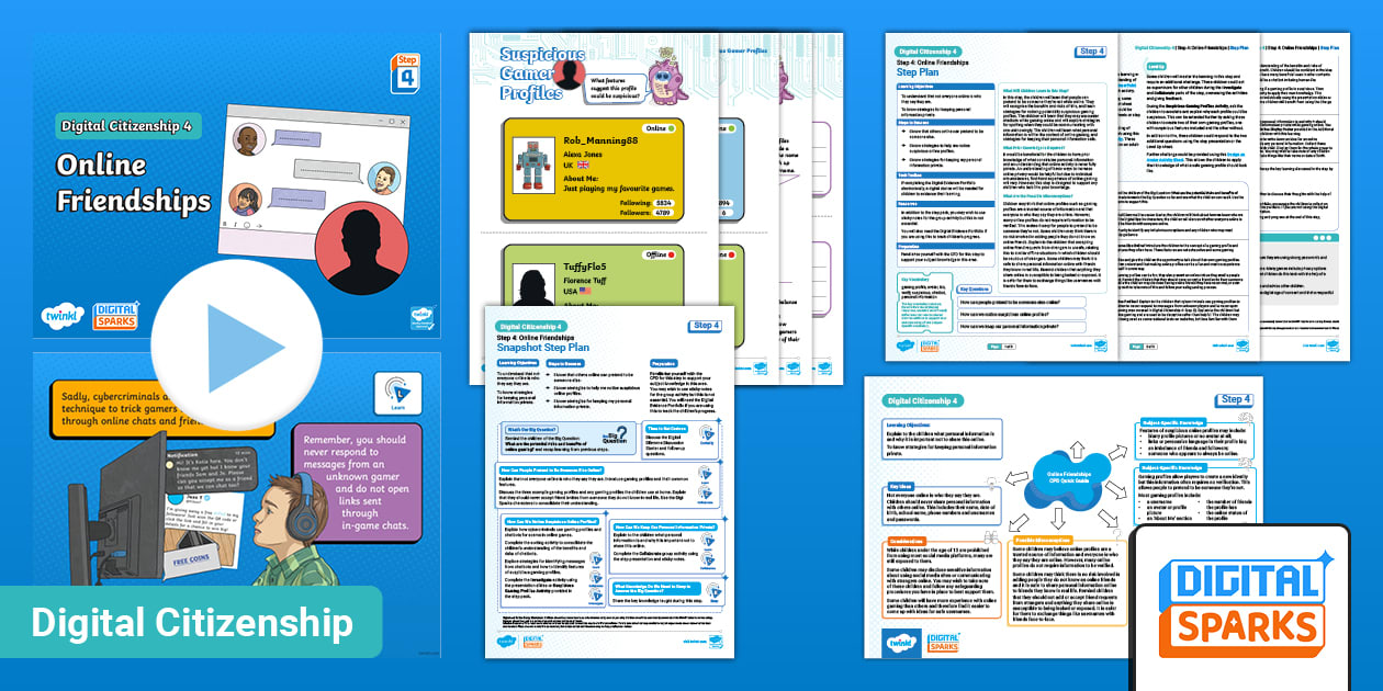 Digital Sparks: Digital Citizenship 4: Step 4 (teacher made)