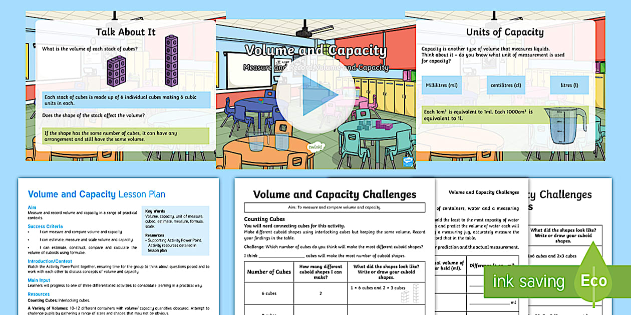 KS2 Volume and Capacity Activity Pack | Primary - Twinkl