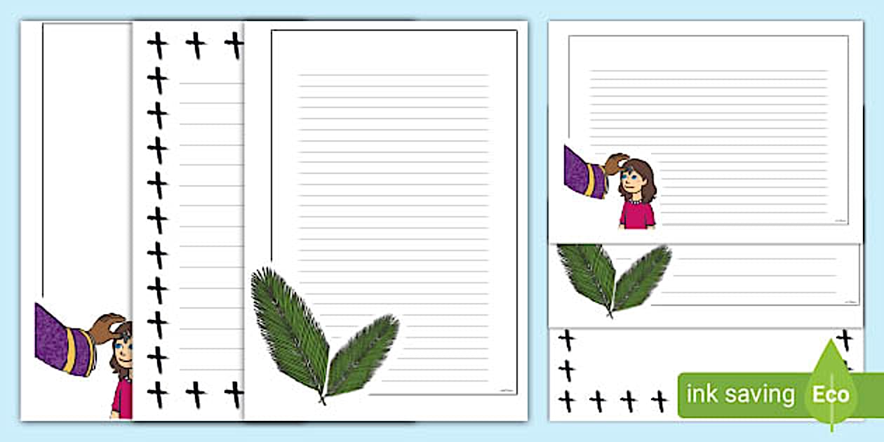 Editable Ash Wednesday Page Border Pack (teacher made)