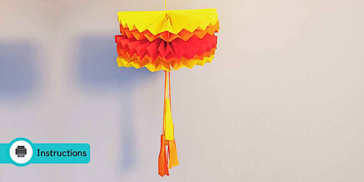 Paper Fan Lantern | Year of the Rabbit Crafts (teacher made)