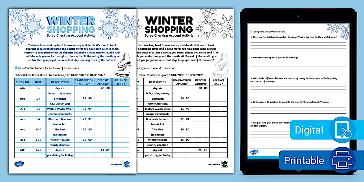 Shopping Spree Math Project | Resource | Twinkl USA - Twinkl