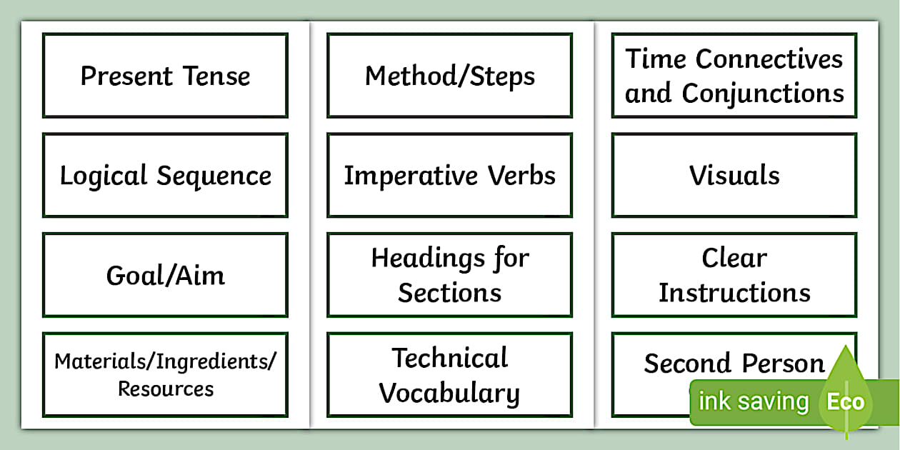 Level 3 Writing - Procedural Writing Word Cards - Twinkl