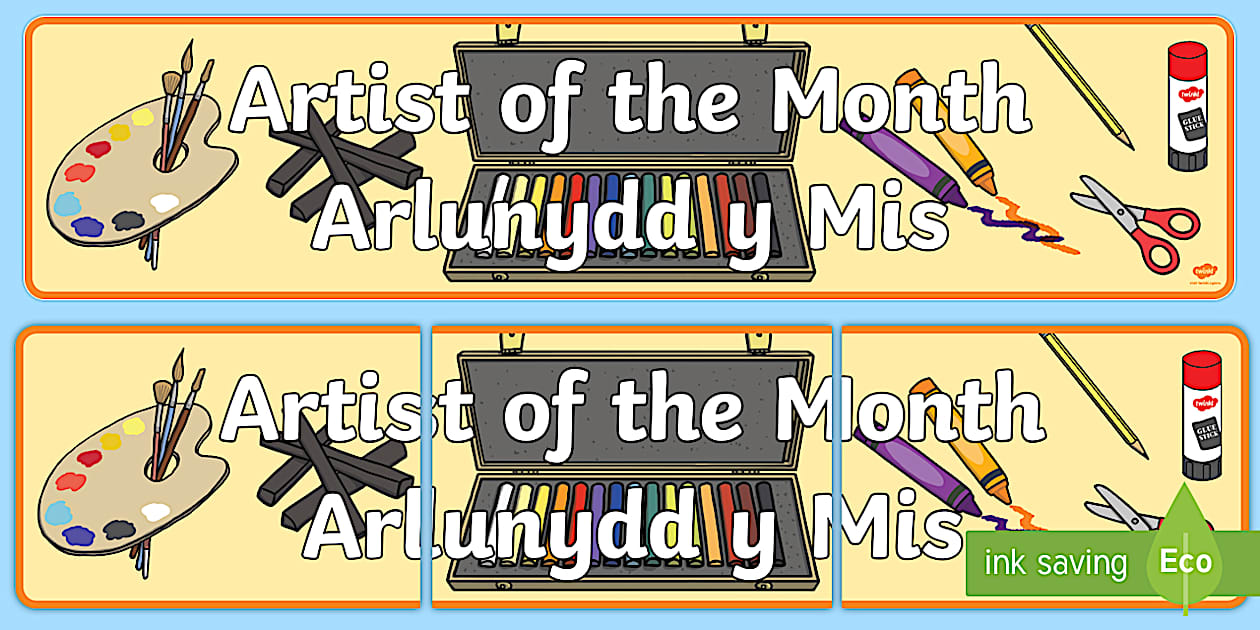 Artist of the Month Display Banner English/Welsh - Twinkl