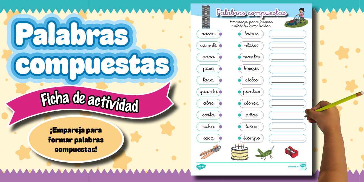 Ficha de actividad: Emparejar - Palabras compuestas