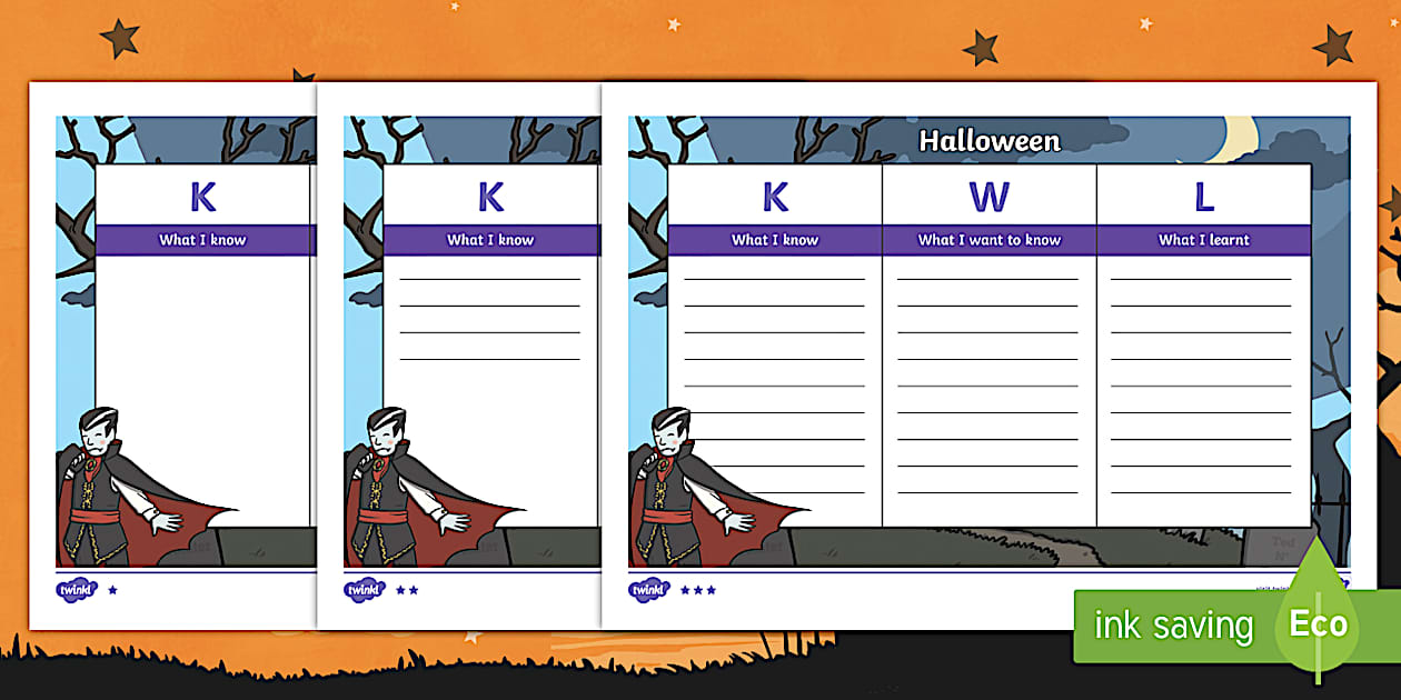 QLD Halloween Differentiated KWL Grid (Hecho por educadores)
