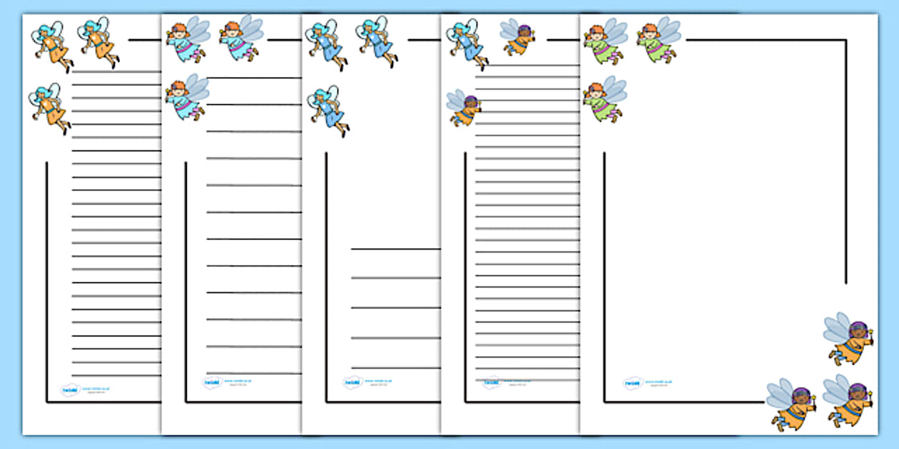 Editable Fairy Page Borders (teacher made) - Twinkl
