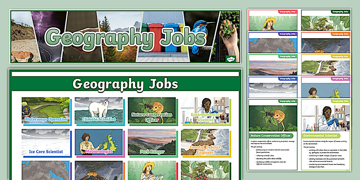 Geography Jobs Display Pack (Teacher-Made) - Twinkl