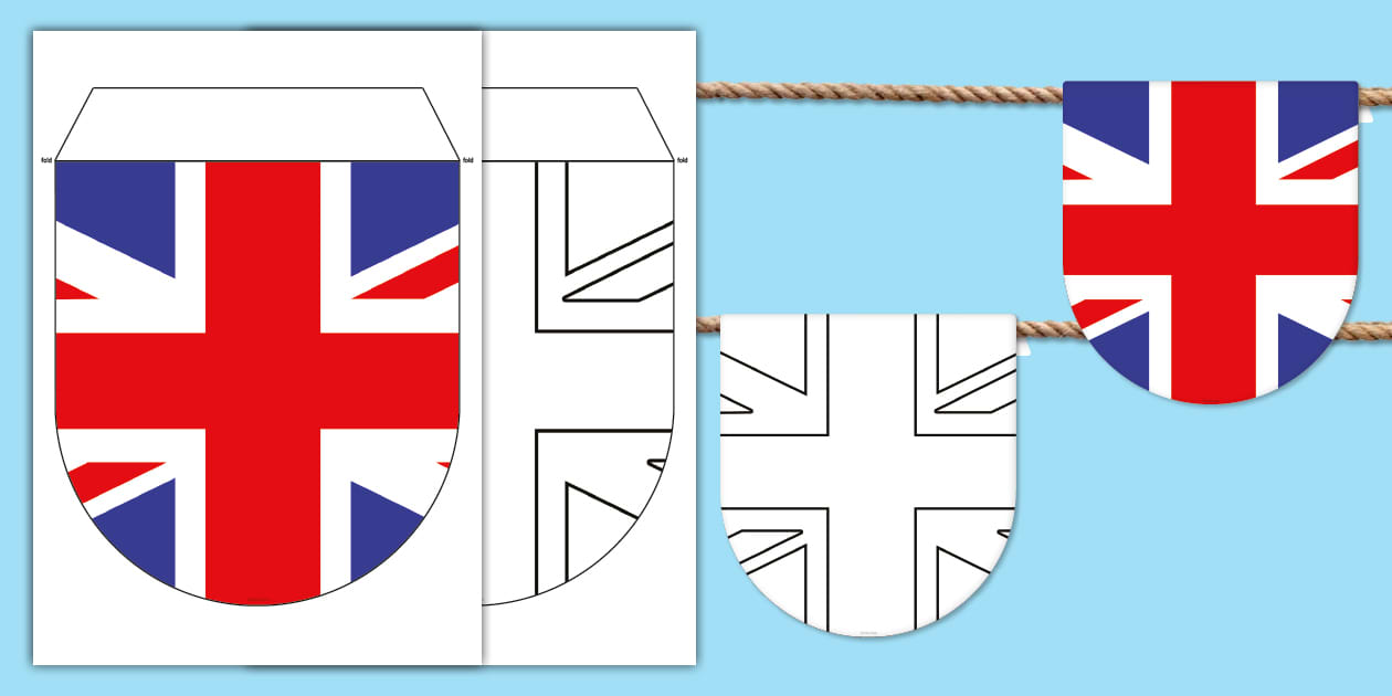 Rounded Union Jack Display Bunting (teacher made) - Twinkl