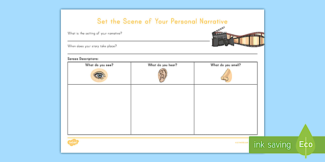 Editable Set the Scene Writing Worksheet (teacher made)