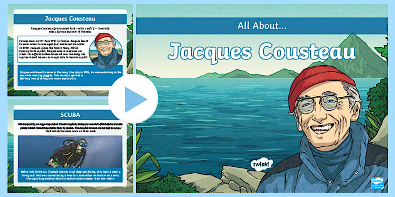 LKS2 All About Jacques Cousteau PowerPoint (teacher made)