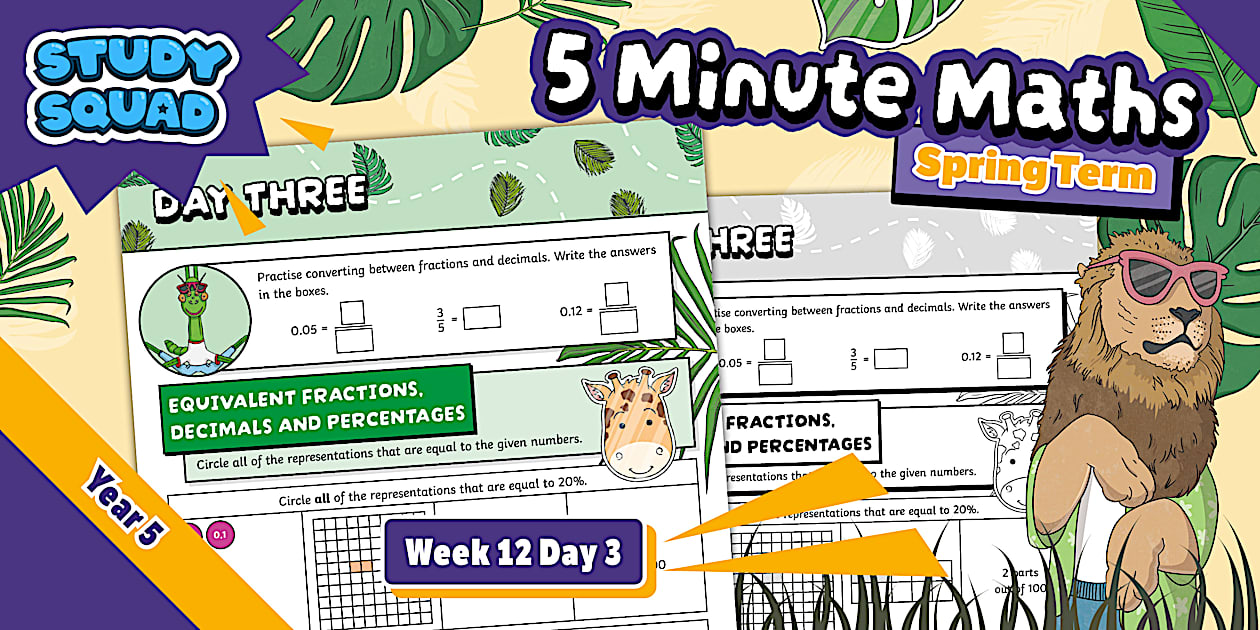 👉 Study Squad 5 Minute Maths - Year 5 Spring - Week 12 Day 3