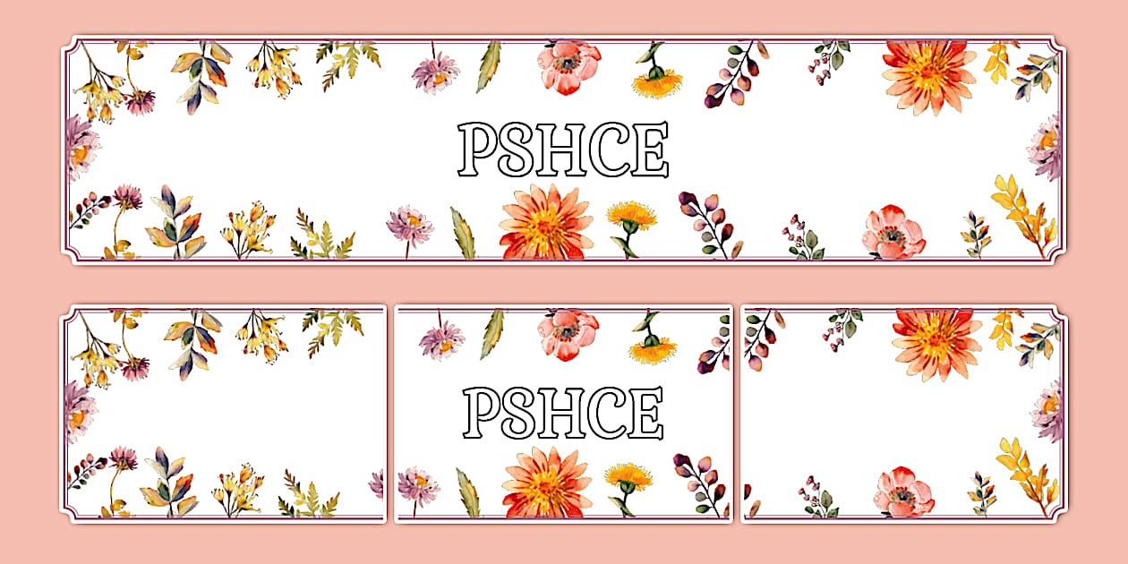 Wildflower Botanical Themed PSHCE Display Banner - Twinkl