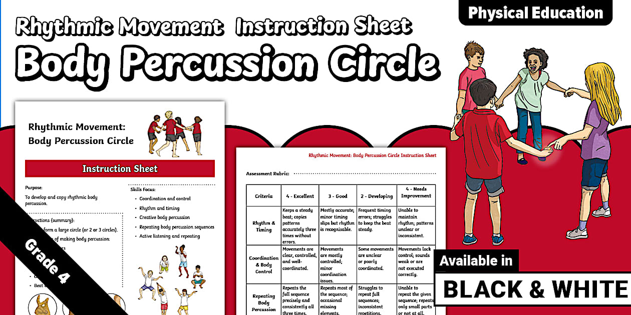 Gr4 PE-Rhythmic Movement–Body Percussion Circle-Instruction Sh
