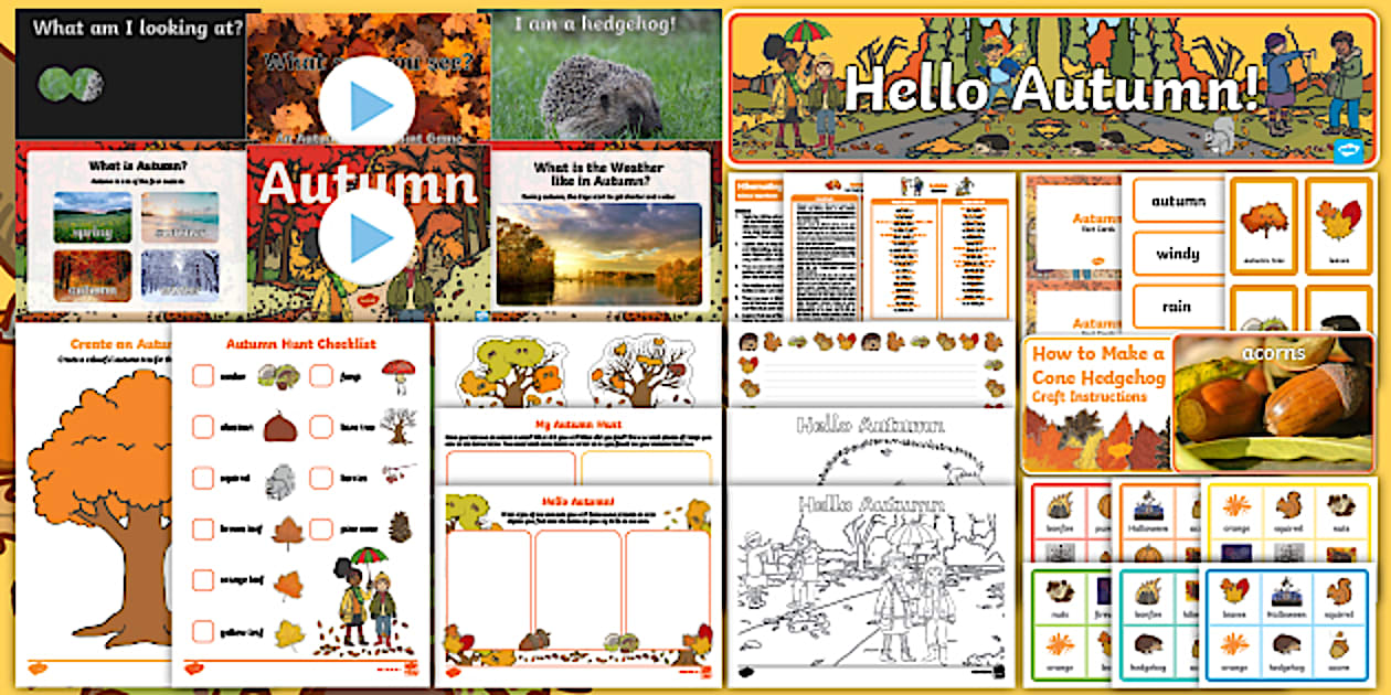 Hello Autumn Resource Pack (teacher made) - Twinkl