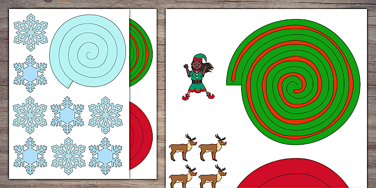 Spiral Hanging Christmas Decorations | Twinkl Party - Twinkl