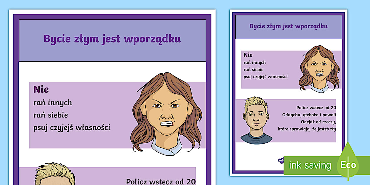 Plakat - Bycie złym jest wporządku (Hecho por educadores)