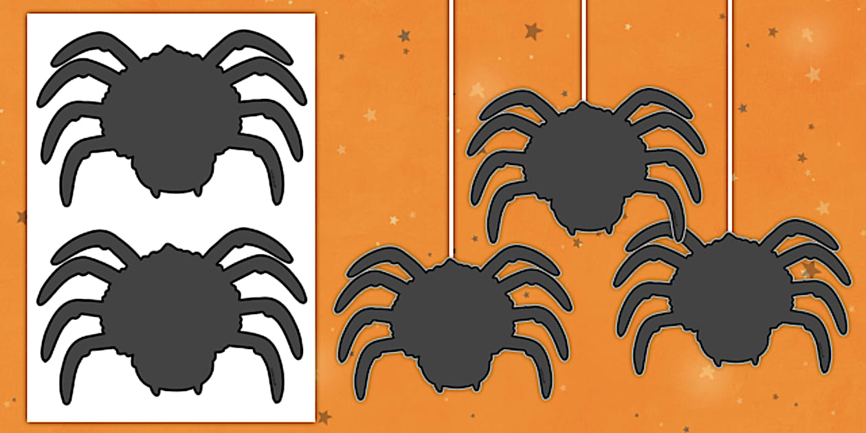 Dangly Spider Cut-Outs (teacher made) - Twinkl