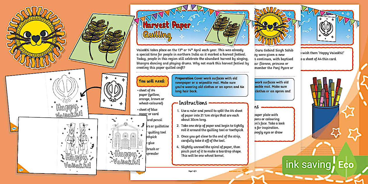 Vaisakhi Craft Activities | Parents April Events Resource