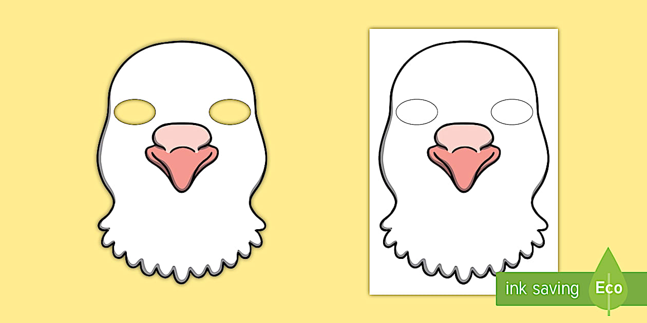 Black and White Dove Role-Play Mask (teacher made) - Twinkl