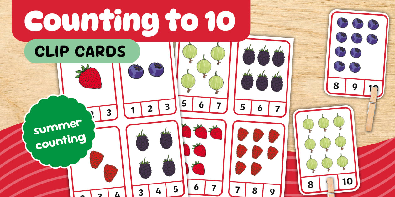 Scottish Berries Counting to 10 Clip Cards