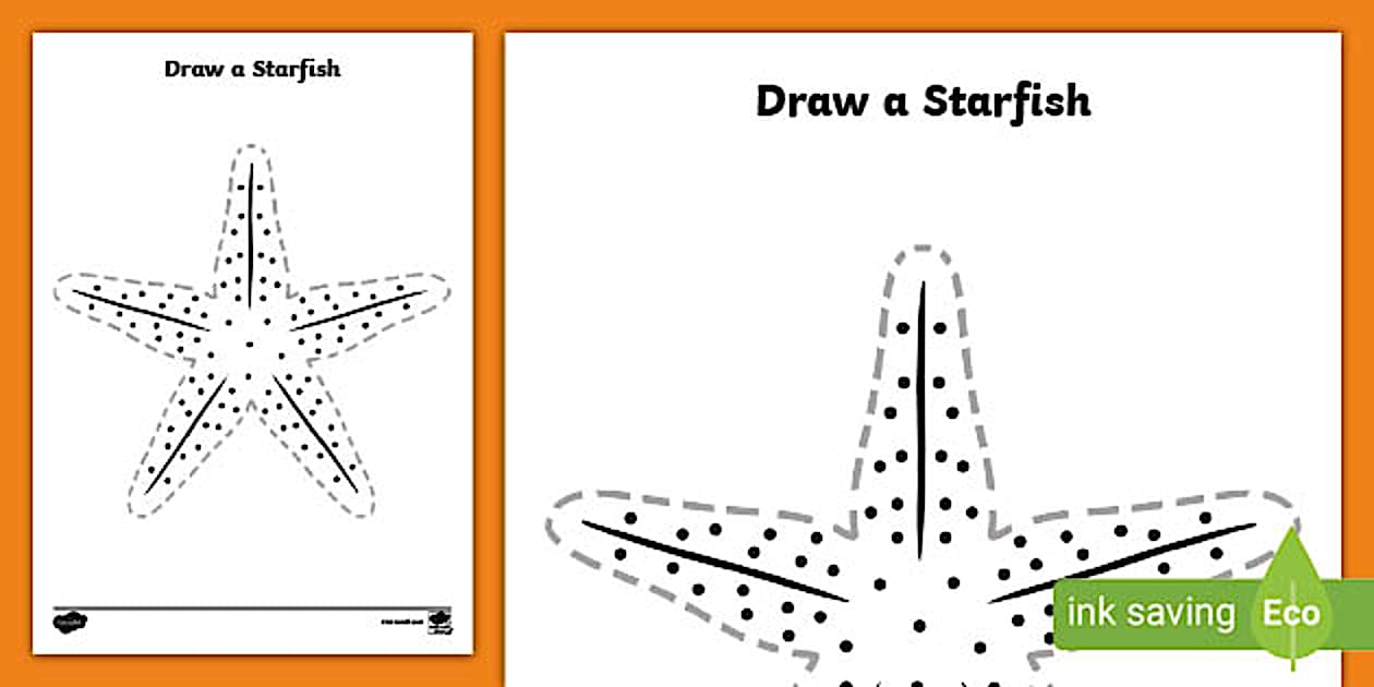 Draw a Starfish Pencil Control Activity (teacher made)