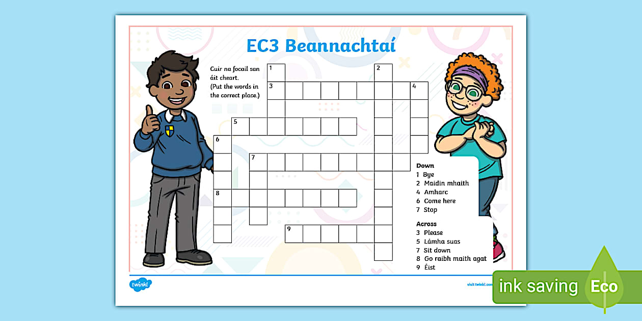EC3 Beannachtaí Crosfhocal (Teacher-Made) - Twinkl