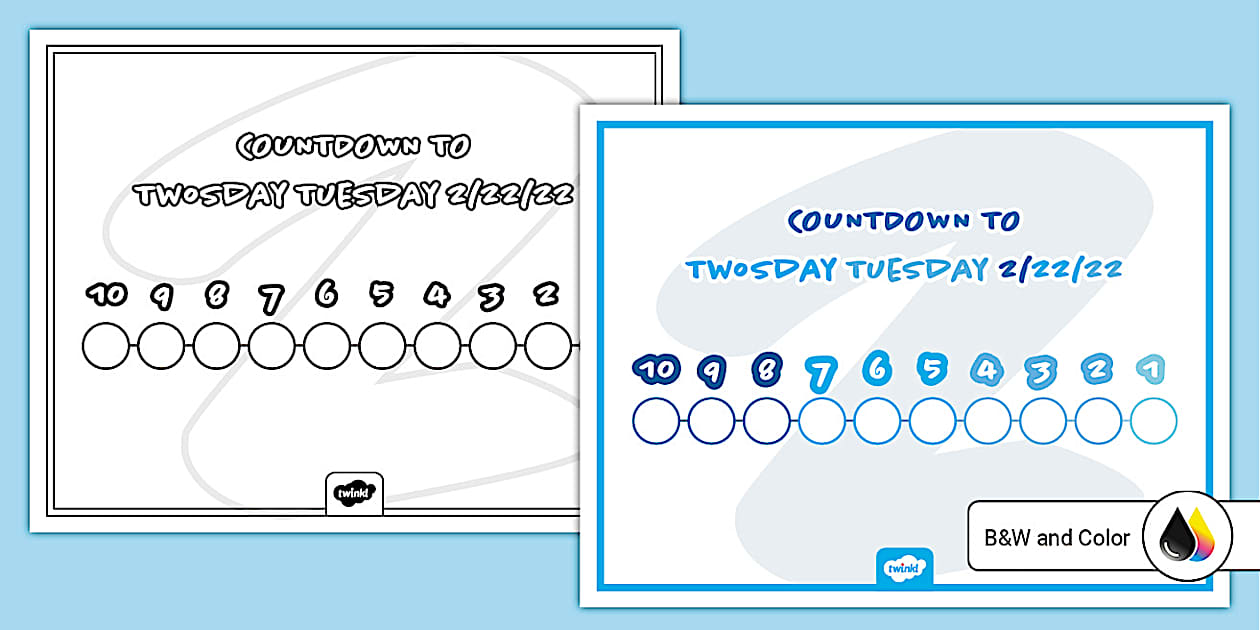 Countdown to Twosday Poster | Teaching Resource | Twinkl