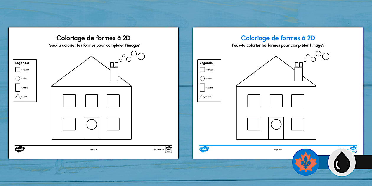 Colouring Shapes French (professor feito) - Twinkl