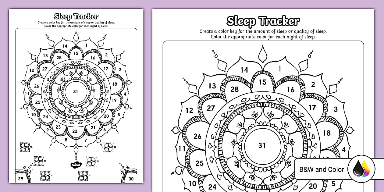 Mandala Sleep Tracker Journal (teacher made) - Twinkl