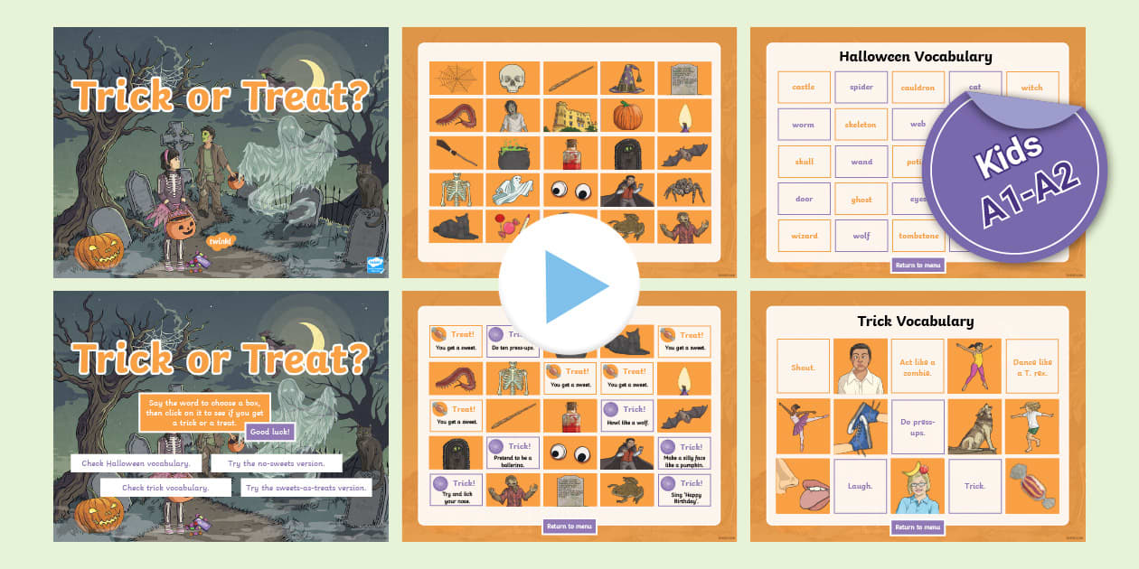 Halloween Vocabulary Game | ESL Halloween Games | Twinkl