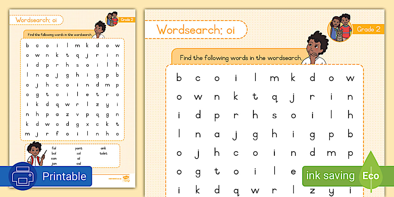 Grade 2 Phonics: oi Wordsearch (teacher made) - Twinkl