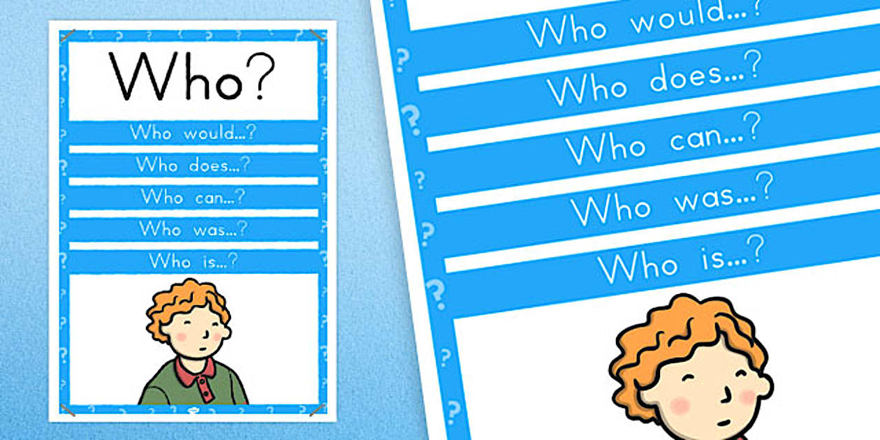 Who? Question Poster (teacher made) - Twinkl