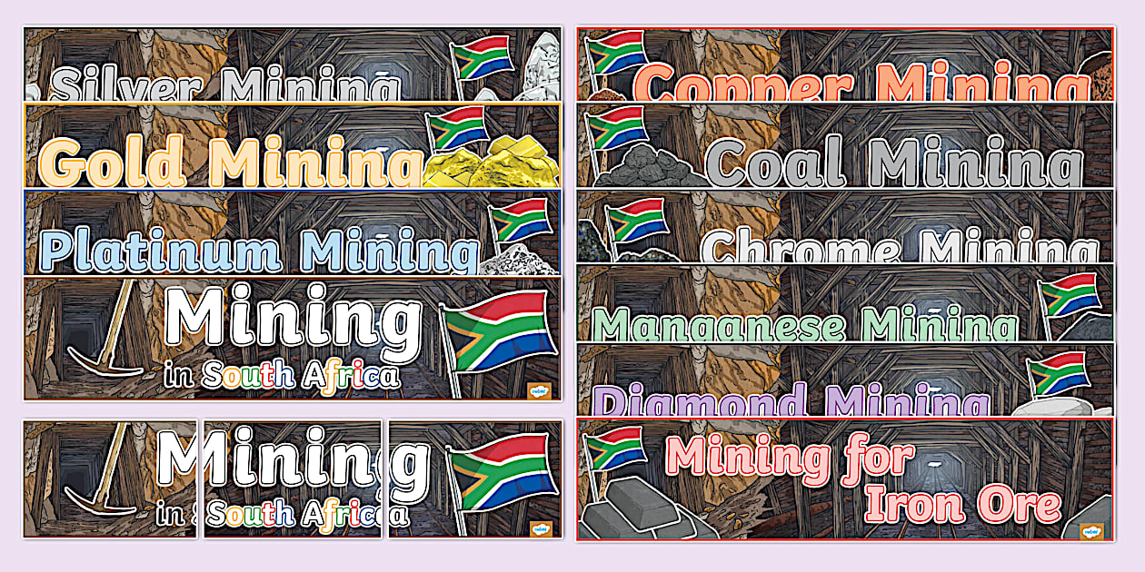 What is Mined in South Africa – Banners (Teacher-Made)