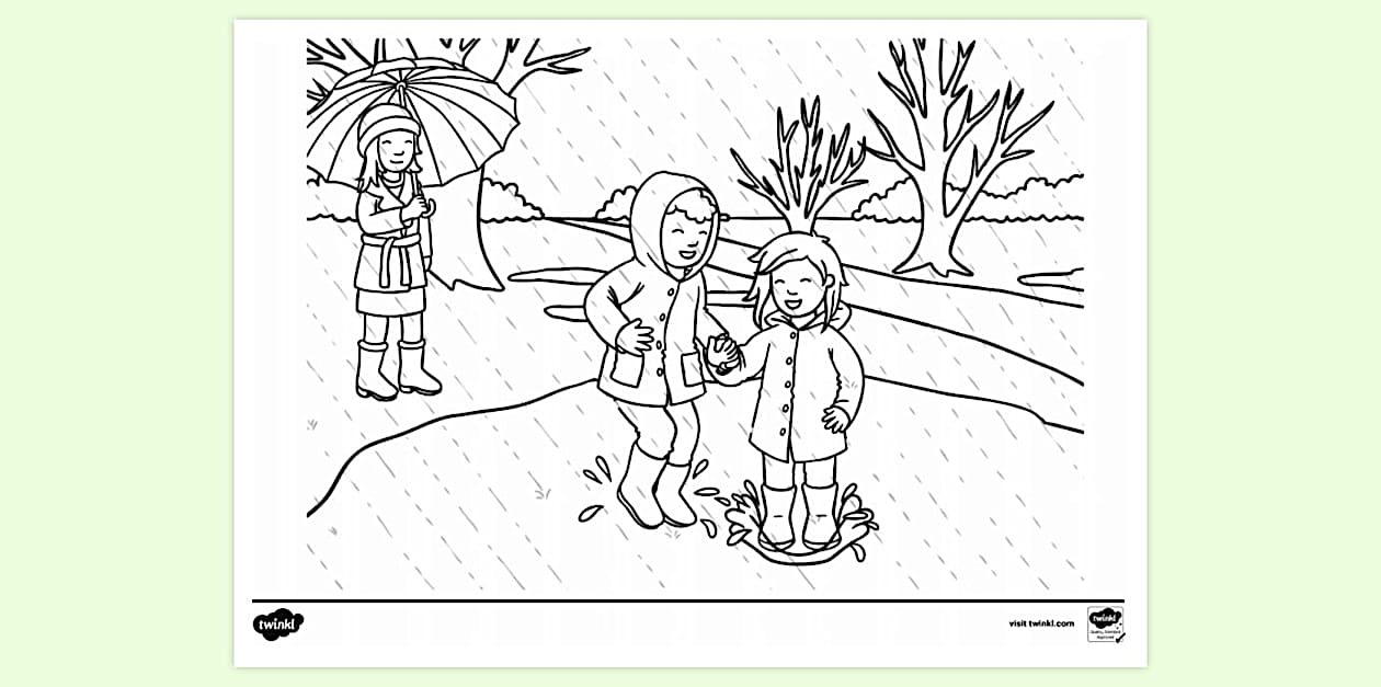 New Zealand August Park Scene Colouring | Colouring Sheets