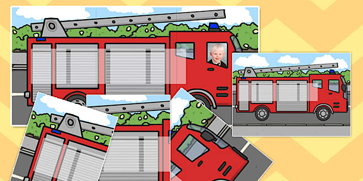 Fire Engine Themed Individual Visual Timetable - fire engine