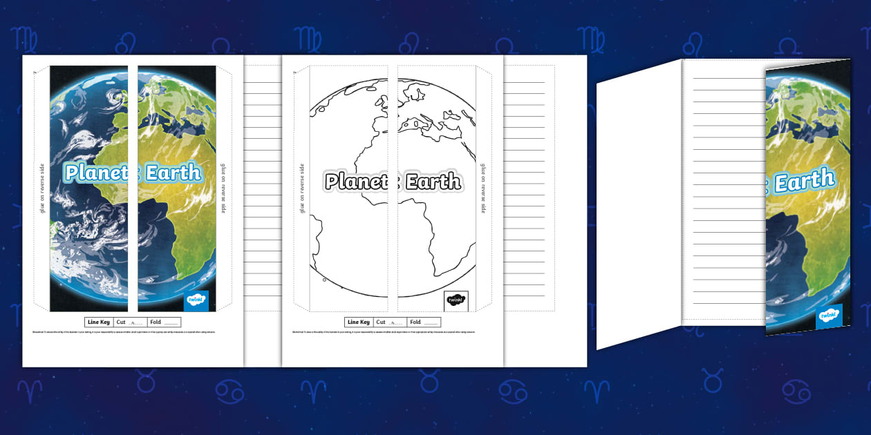 Planet Earth Folding Writing Template (teacher made)