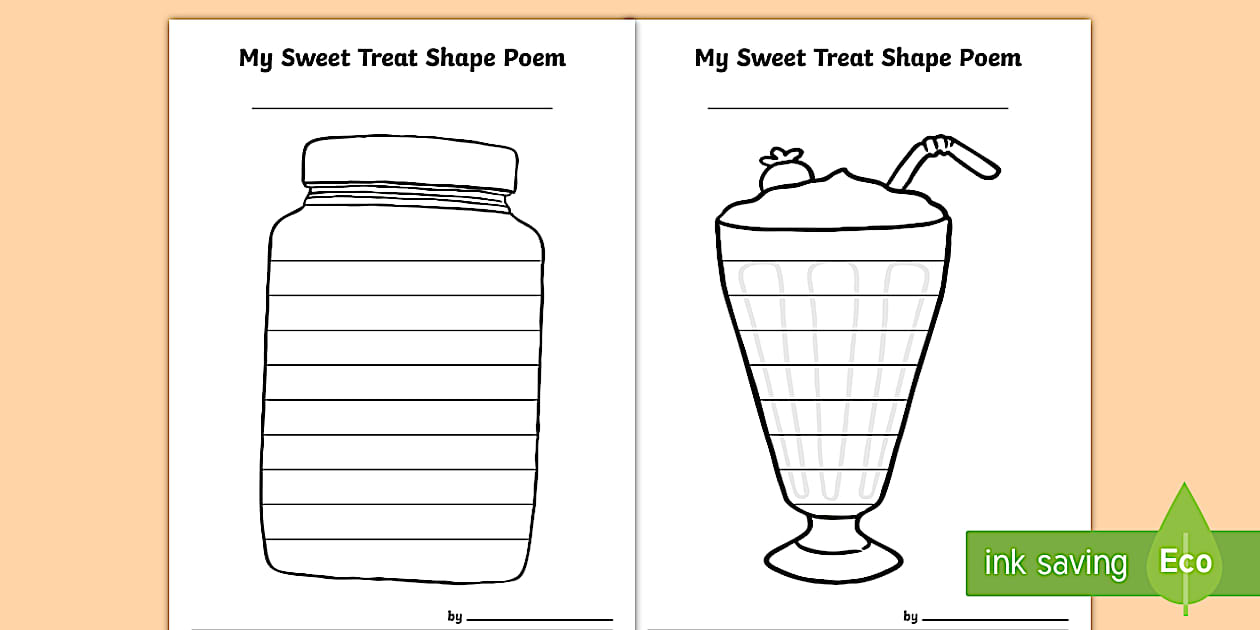 Sweet Treat Shape Poetry (teacher made) - Twinkl