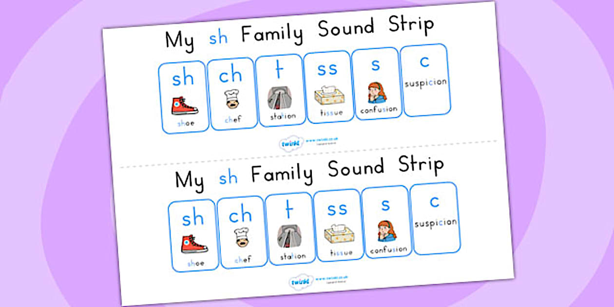 My sh Family Sound Strip (teacher made) - Twinkl