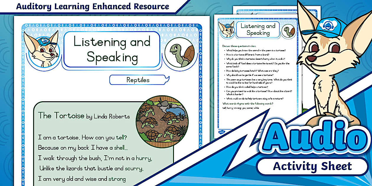 Grade R English - Poem: The Tortoise