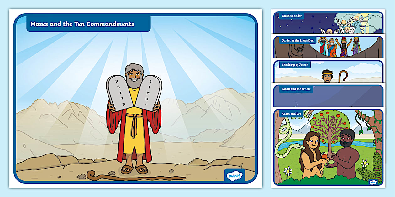 KS1 Old Testament Bible Stories Display Poster Pack - Twinkl