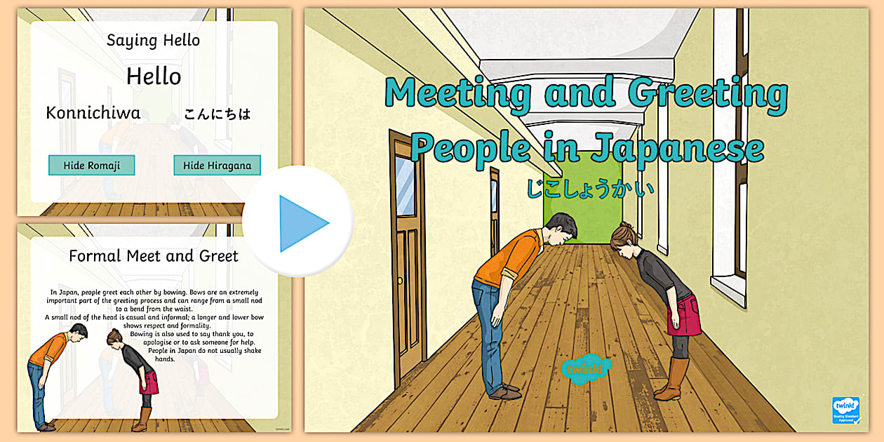 Japanese Greetings Lesson | Japanese, English, Introductions