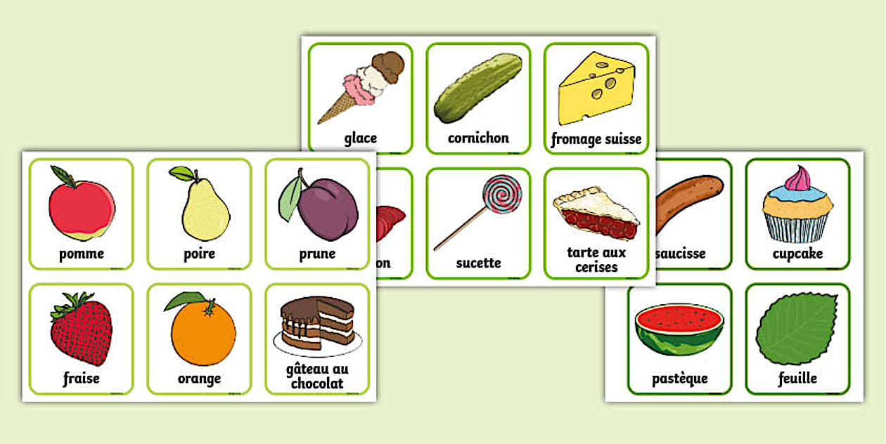 Cartes de vocabulaire sur La chenille qui fait des trous