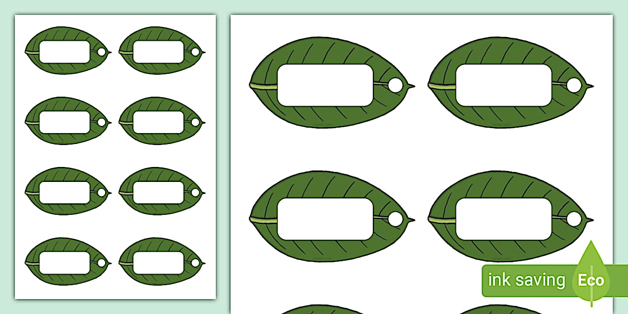 Editable Leaf Labels, Leaf Labels, Leaf Tags (Teacher-Made)