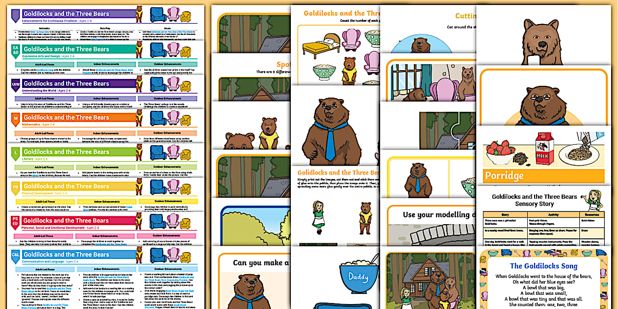 EYFS Goldilocks and the Three Bears Planning and Continuous Provision Pack