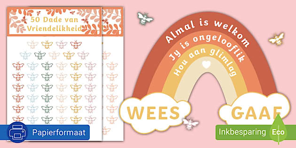 Wees Gaaf Reënboog Uitknipsels (teacher made) - Twinkl